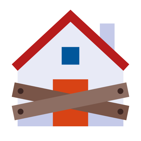 Abandoned House icon in Color Style