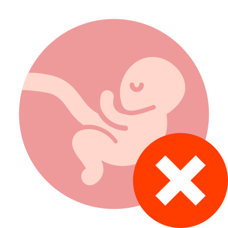 Abortion icon in Color Style