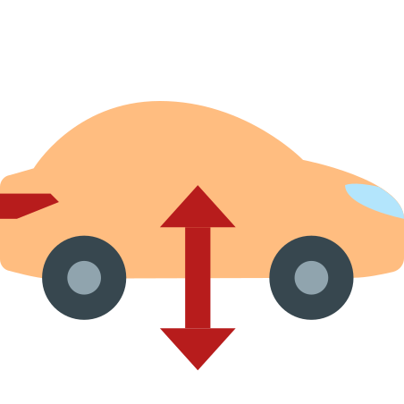 Air Suspension Warning icon in Color Style