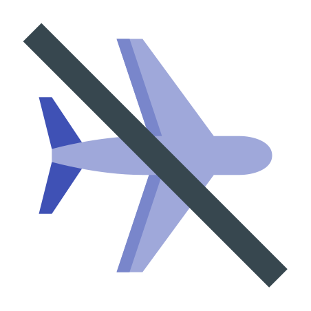 Airplane Mode Off icon in Color Style