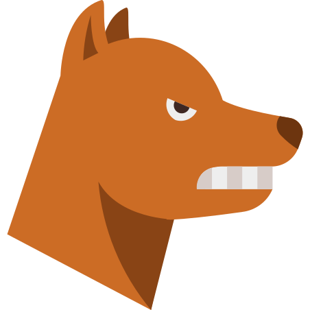 Angry Dog icon in Color Style