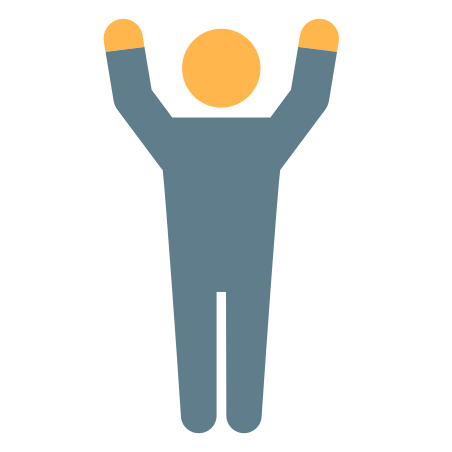 Arms Up icon in Color Style