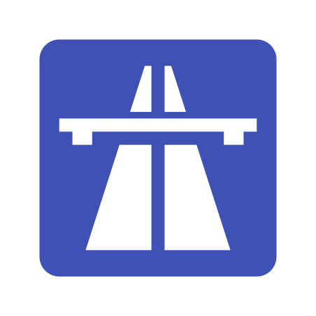 Autobahn Icon im Farbe Stil