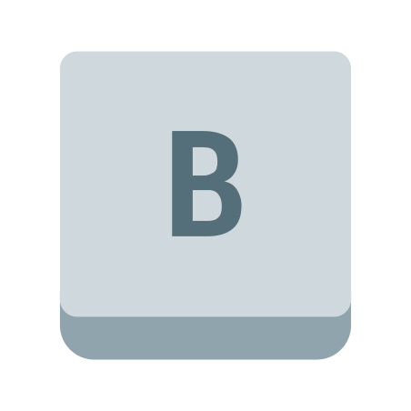 B Key icon in Color Style