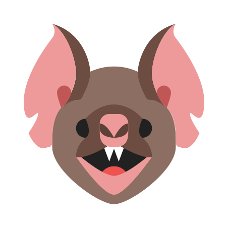 Bat Face icon in Color Style