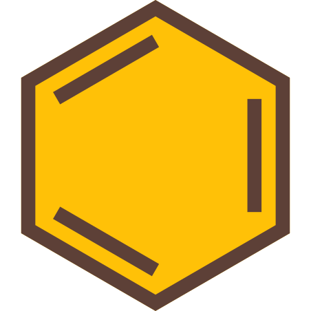 Benzene Ring icon in Color Style