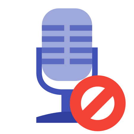 Block Microphone icon in Color Style