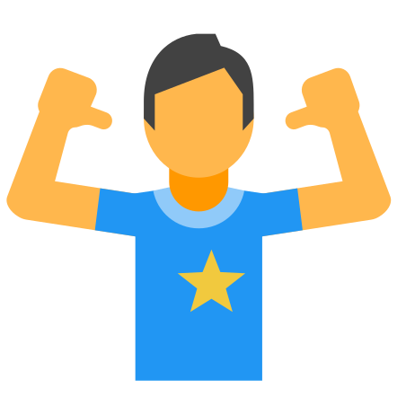 Boastful icon in Color Style