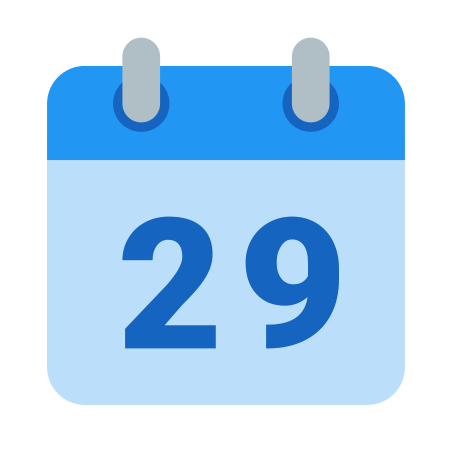 Calendar 29 icon in Color Style