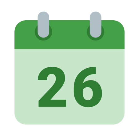 Calendar Week26 icon in Color Style