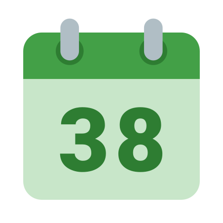 Calendar Week38 icon in Color Style
