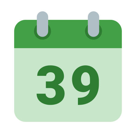 Calendar Week39 icon in Color Style