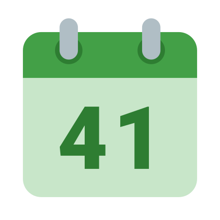 Calendar Week41 icon in Color Style