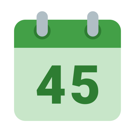 Calendar Week45 icon in Color Style