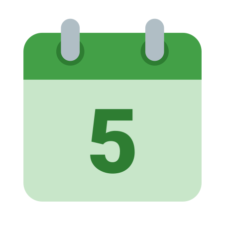 Calendar Week5 icon in Color Style