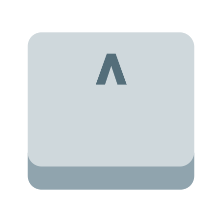 Caret Key icon in Color Style