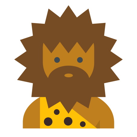 Caveman icon in Color Style