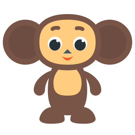 Cheburashka icon in Color Style