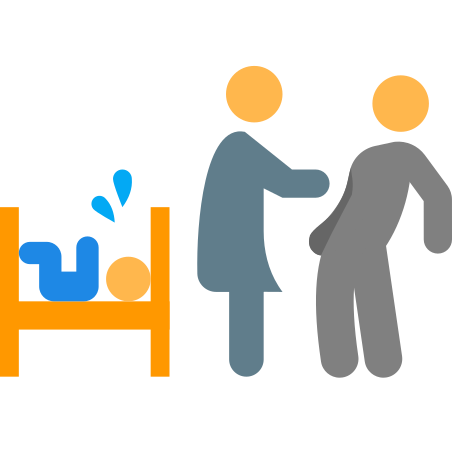 Child Negligence icon in Color Style