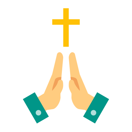 Christian Prayer icon in Color Style