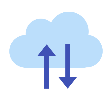 Cloud Backup Restore icon in Color Style