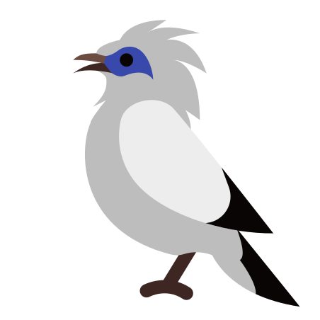 White Myna icon in Color Style