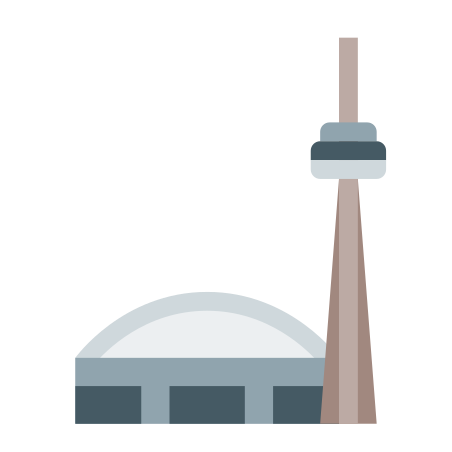 Cn Tower icon in Color Style