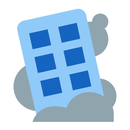 Collapse Building icon in Color Style