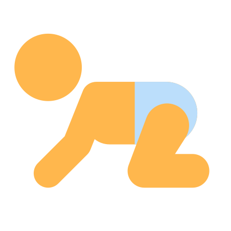 Crawling Baby Skin Type 2 icon in Color Style