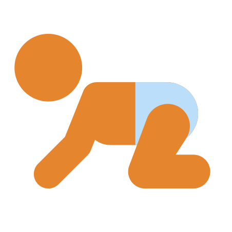 Crawling Baby Skin Type 3 icon in Color Style