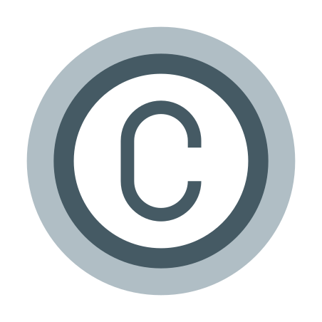 Copyright All Rights Reserved icon in Color Style