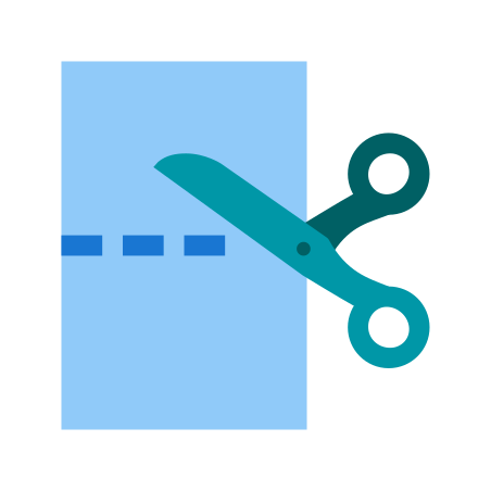 Cut Paper icon in Color Style