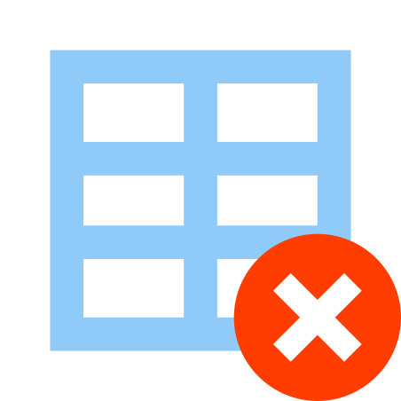Delete Table icon in Color Style