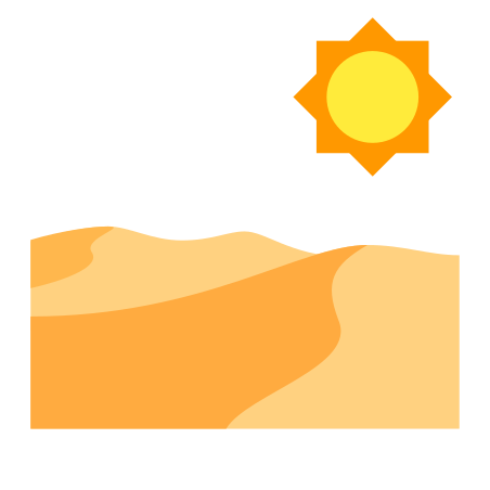 Desert Landscape icon in Color Style