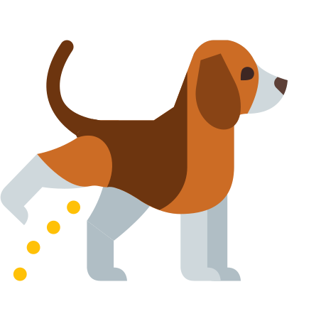 Dog Pee icon in Color Style