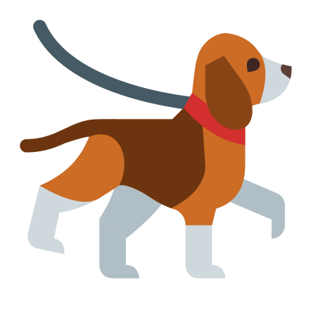 Dog Walking icon in Color Style