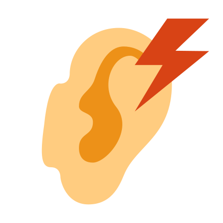 Ear Ache icon in Color Style