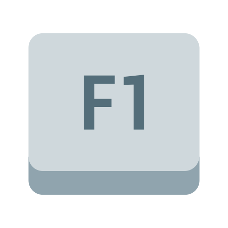 F1 Key icon in Color Style
