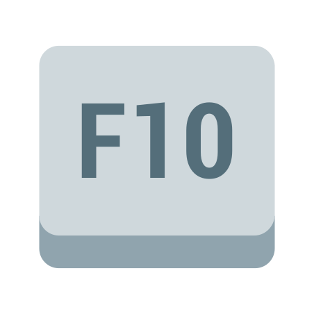 F10 Key icon in Color Style