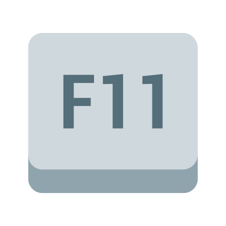 F11 Key icon in Color Style
