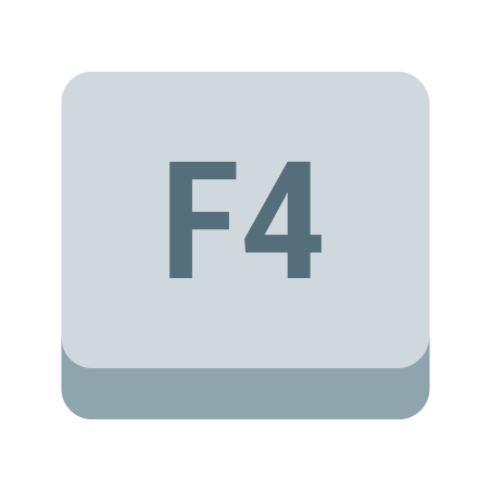 F4 Key icon in Color Style