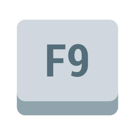 F9 Key icon in Color Style