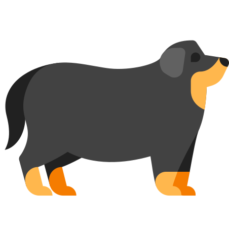 Fat Dog icon in Color Style