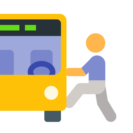 Get On Bus icon in Color Style