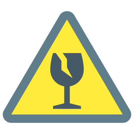 Glass Hazard icon in Color Style