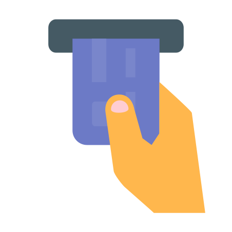 Hand Insert Card icon in Color Style