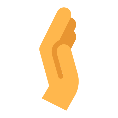 Hand Side View icon in Color Style