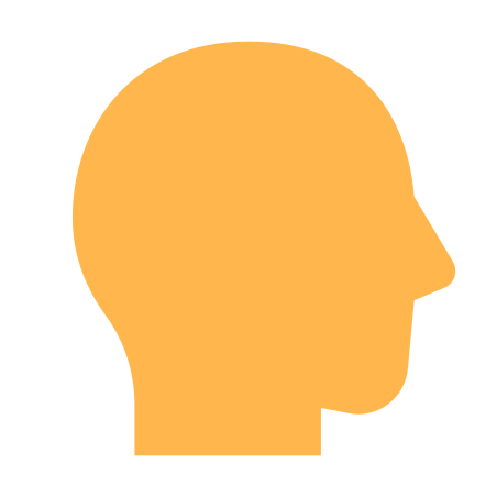 Head Profile icon in Color Style