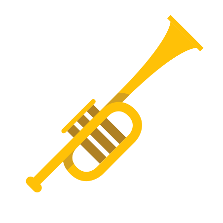 Herald Trumpet icon in Color Style