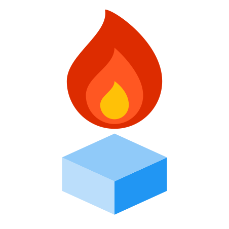 Hex Burner icon in Color Style